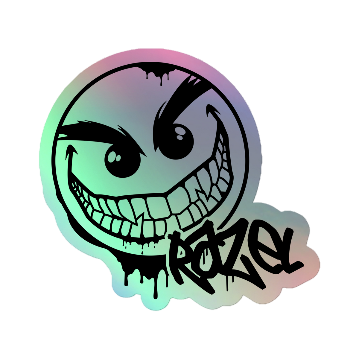razel™ Gang Drip Face Holographic Sticker