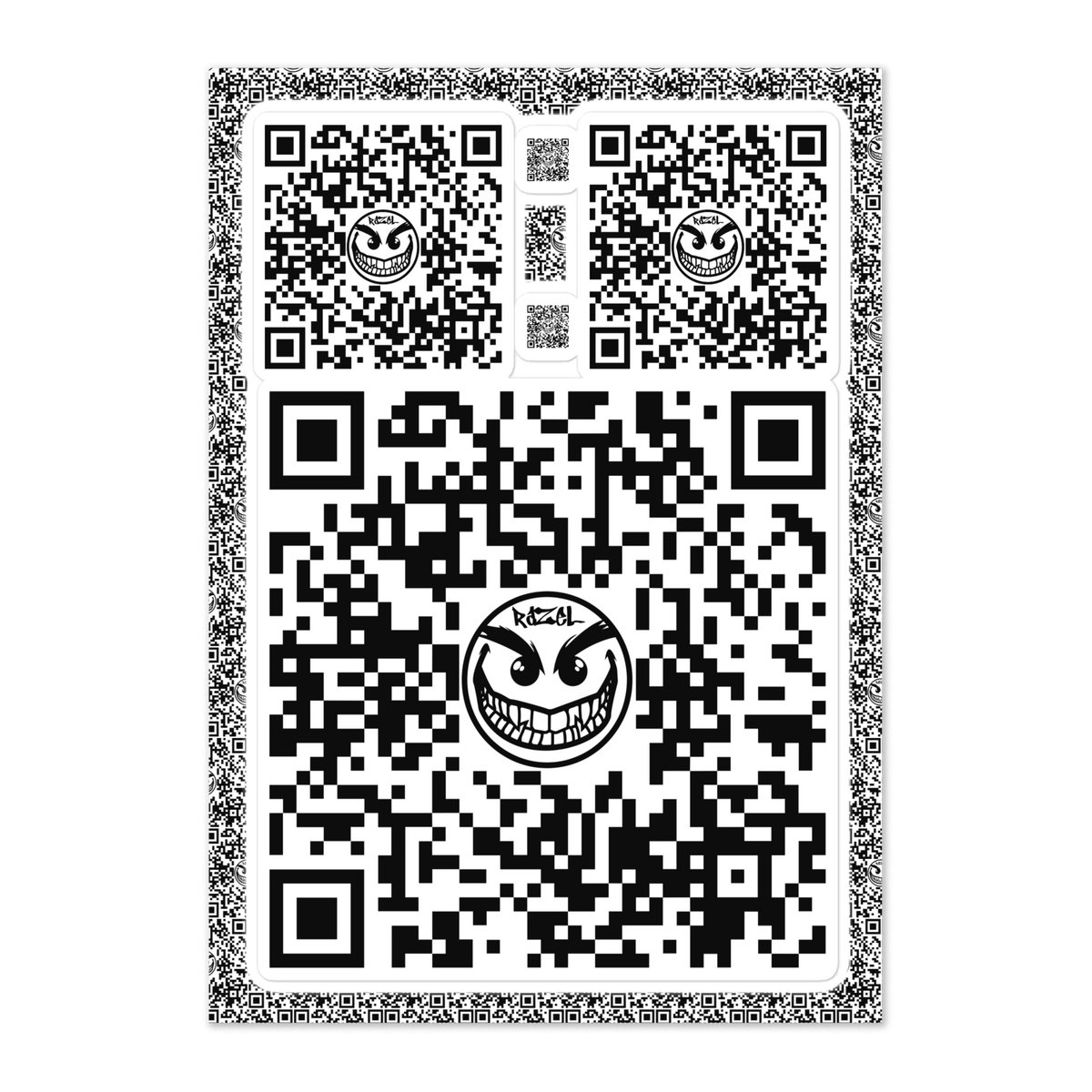 razel™ Face QR Code Sticker Sheet