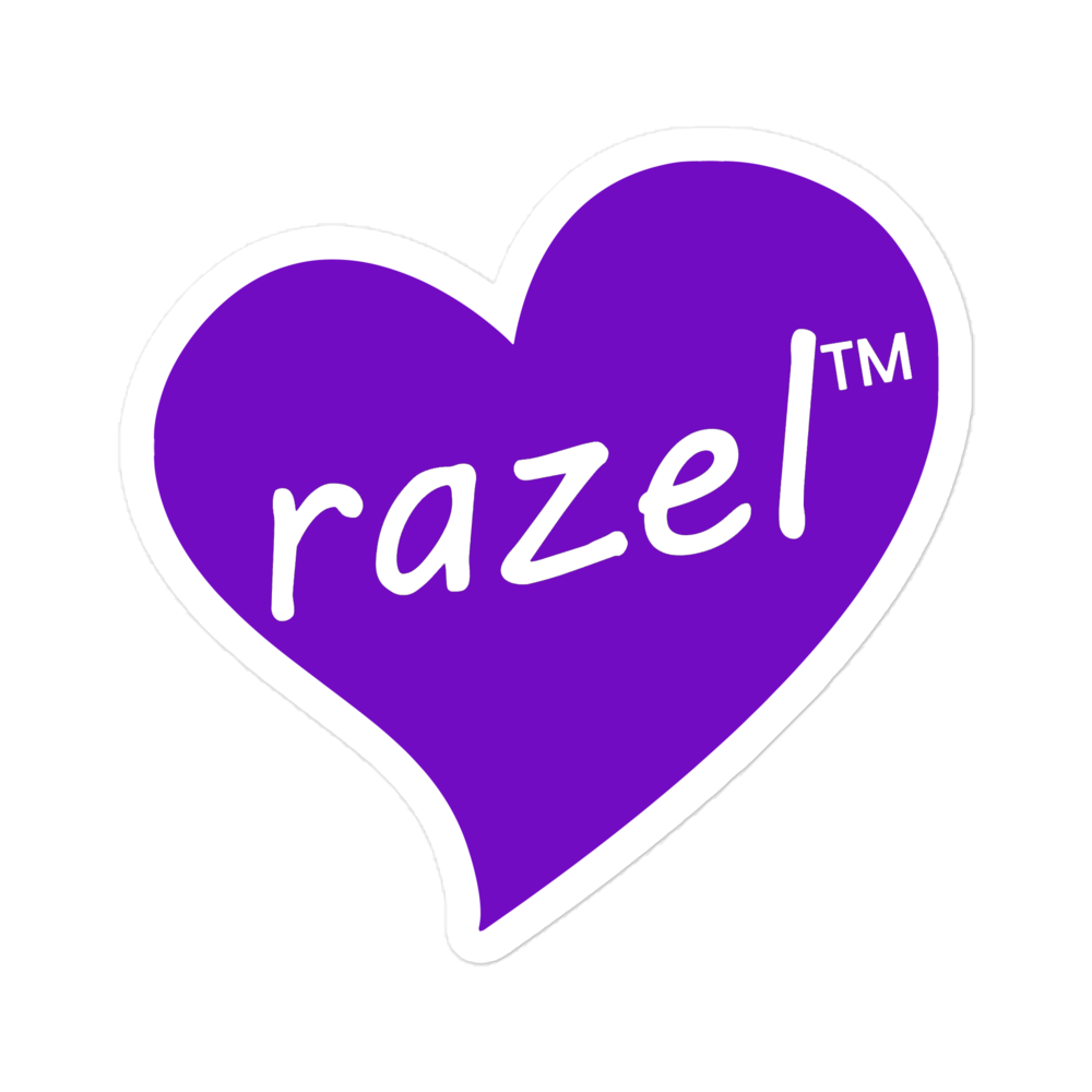 razel™ Purple Hearted Sticker